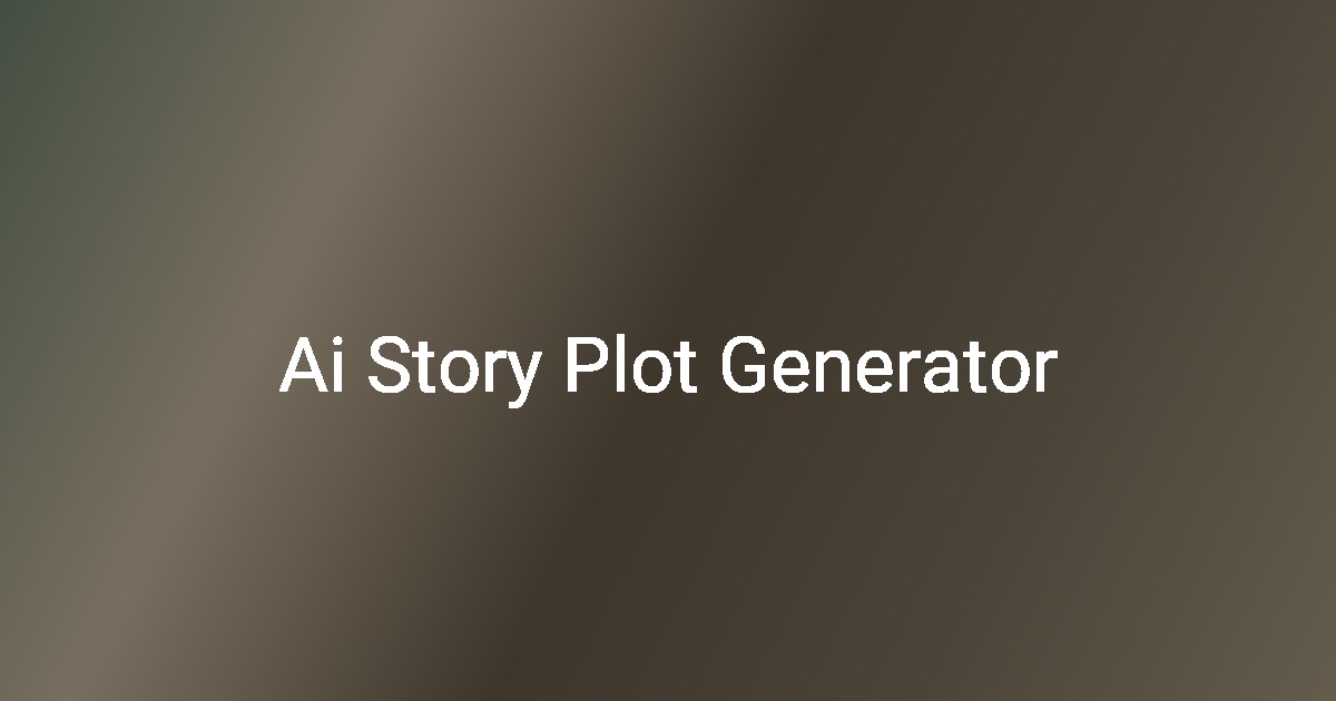 Ai Story Plot Generator - Push By AI