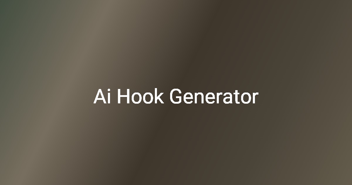 Ai Hook Generator - Push By AI