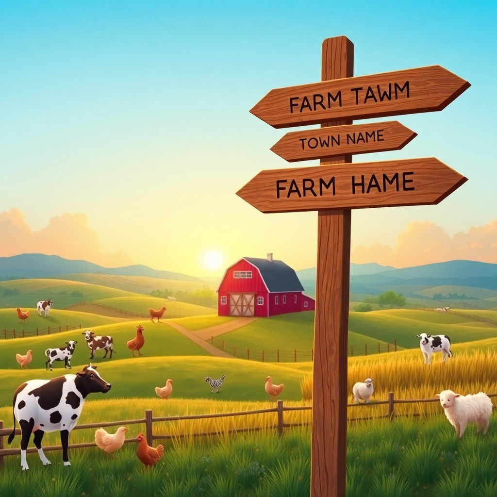 Farm Town Name Generator - Push By AI