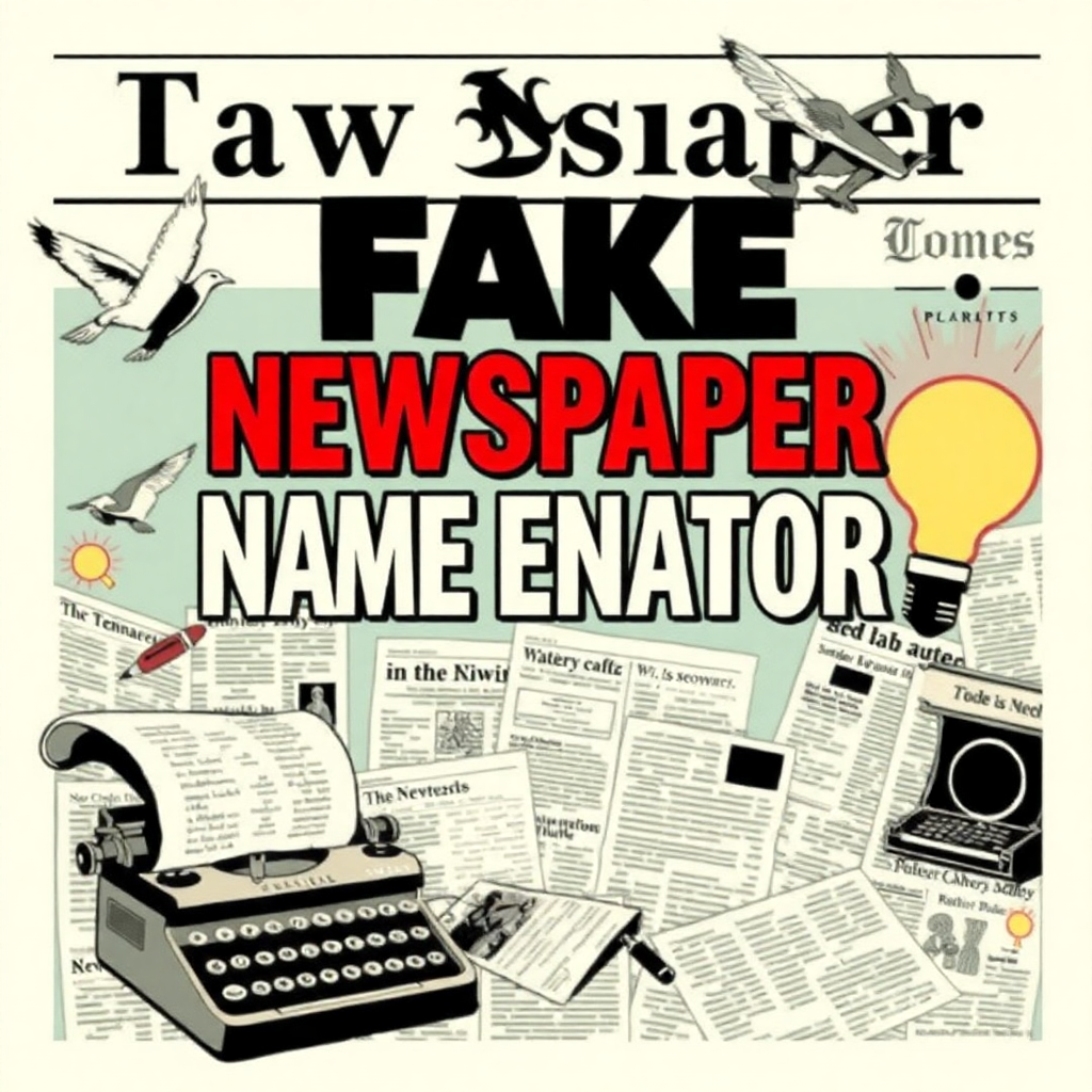 Fake Newspaper Name Generator - Push By AI
