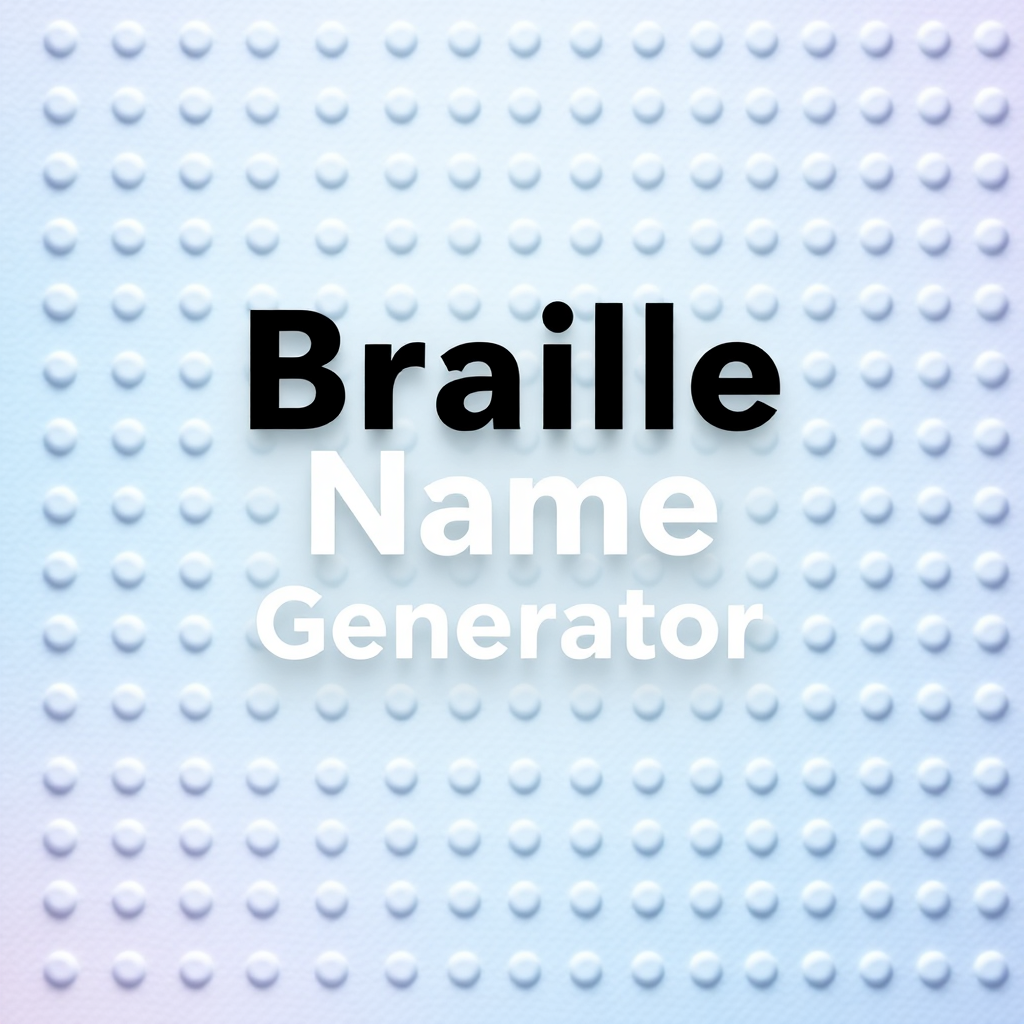 Braille Name Generator - Push By AI