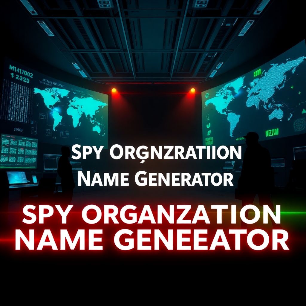 Spy Organization Name Generator - Push By AI