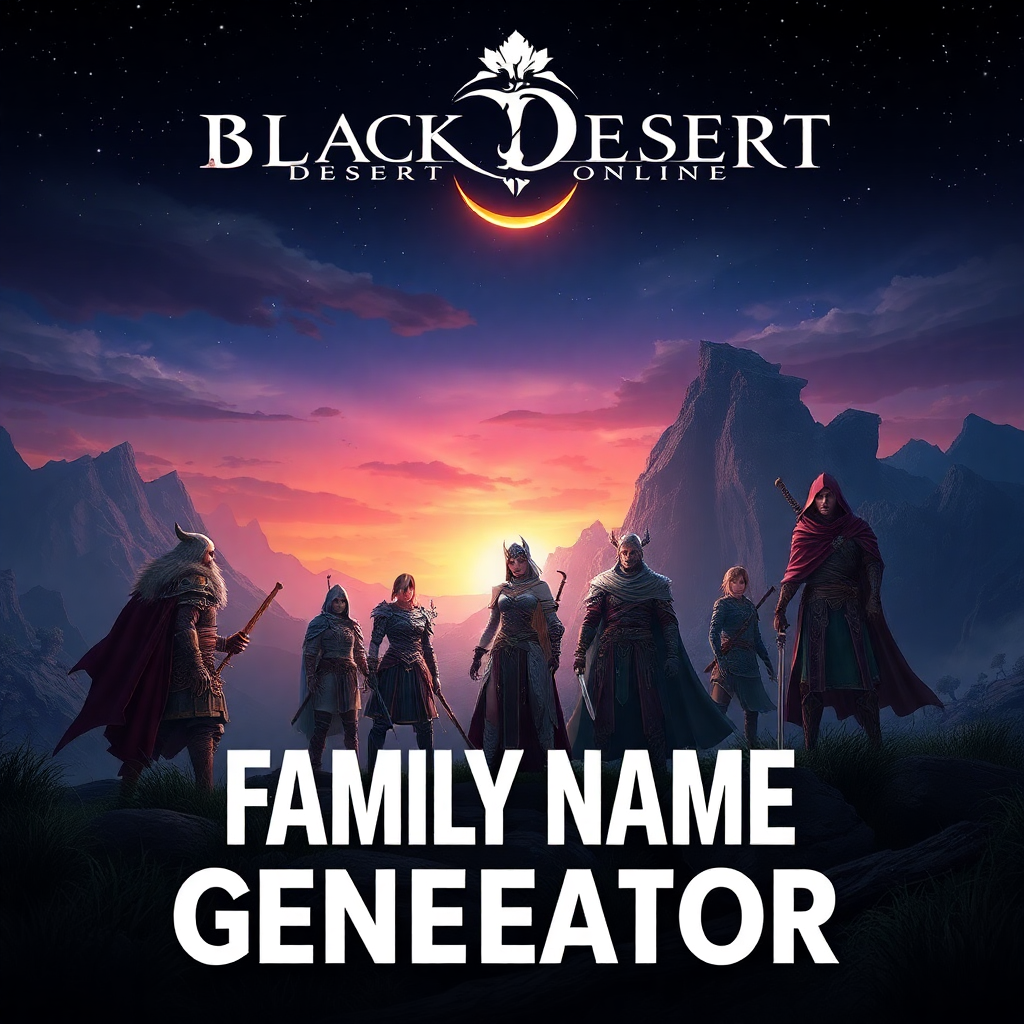 Black Desert Online Family Name Generator - Push By AI