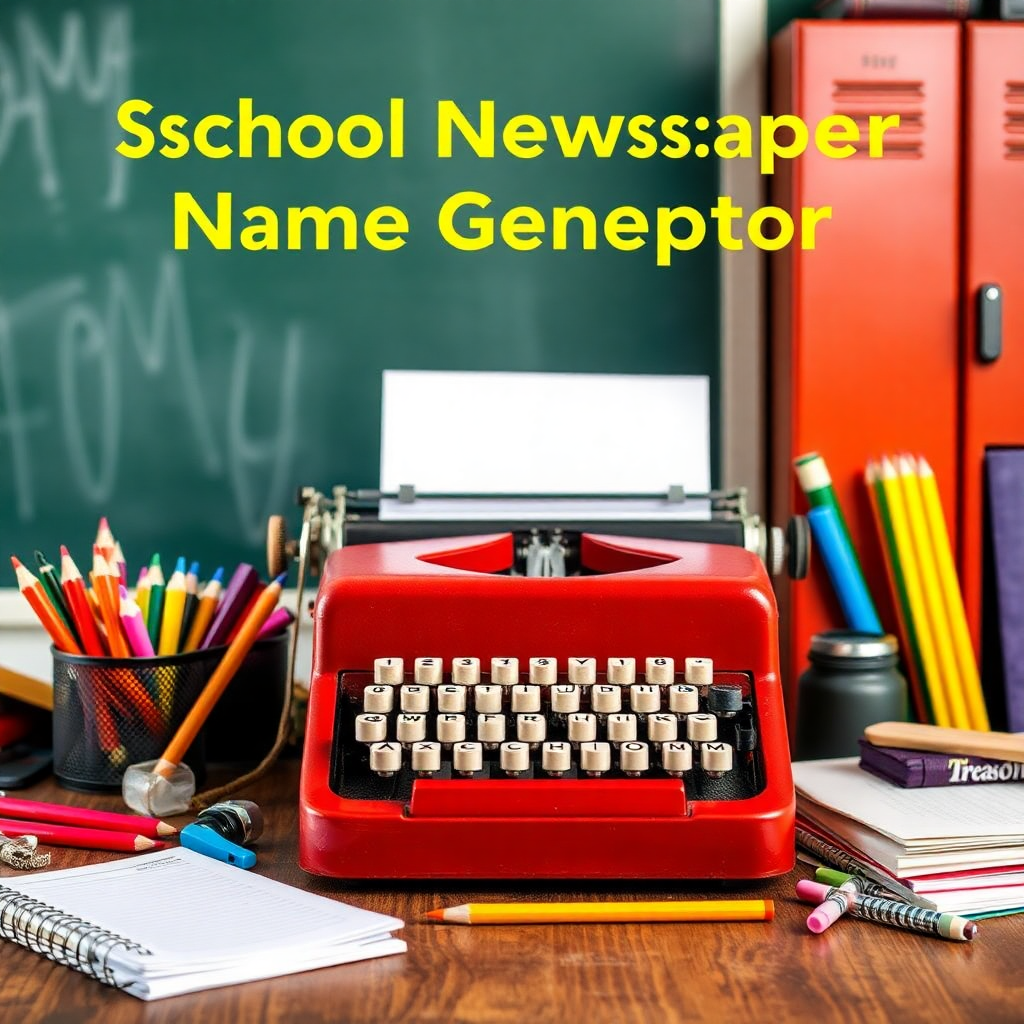 School Newspaper Name Generator - Push By AI