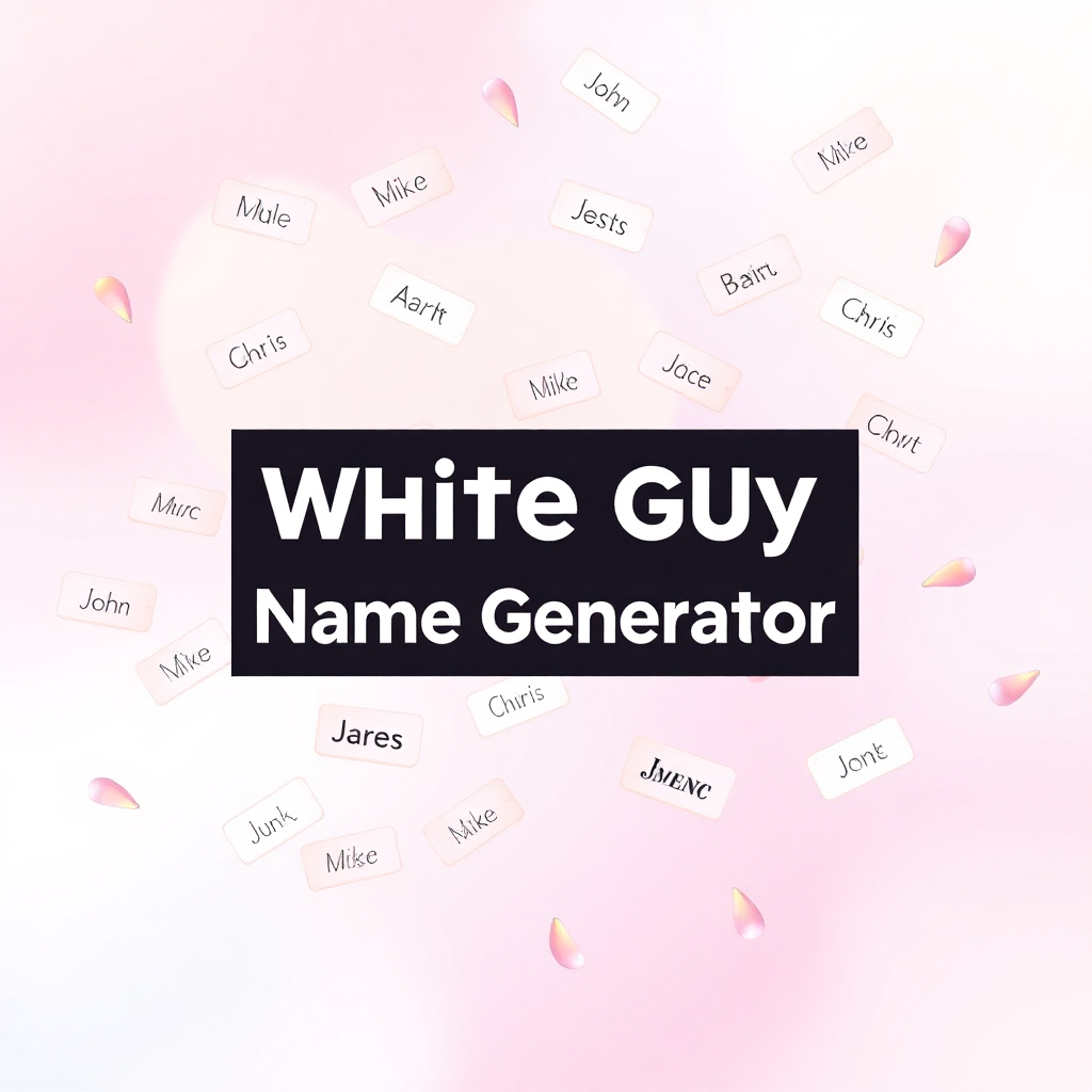 Random White Guy Name Generator - Push By AI