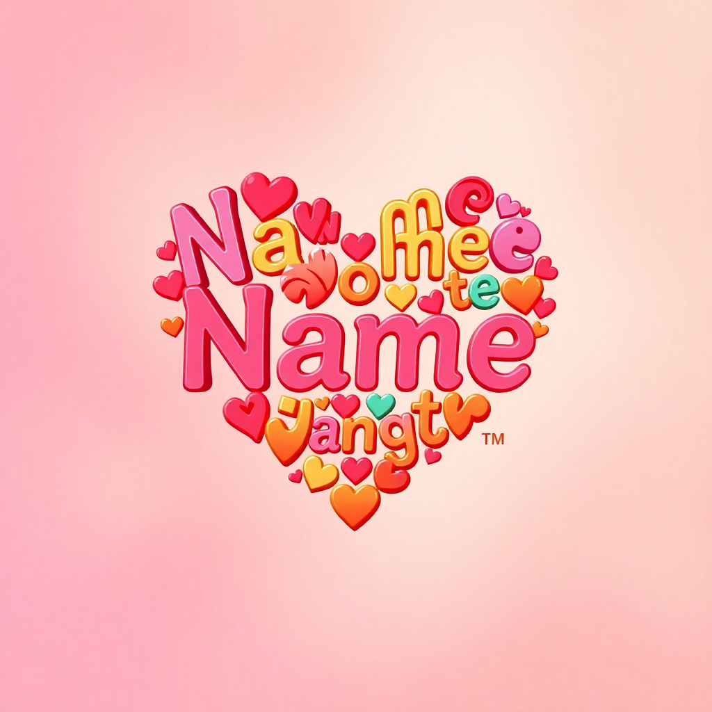 Name In Heart Shape Text Generator - Push By AI